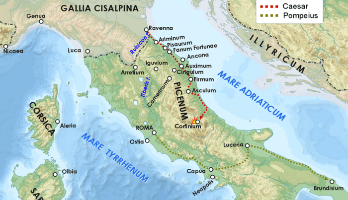 How Julius Caesar Crossed the Rubicon and Took Ariminum – Antigone